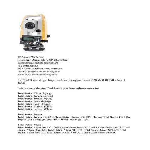 Total station topcon es60 | PDF