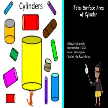 Grade 8 Total Surface Area of Cylinder .pptx