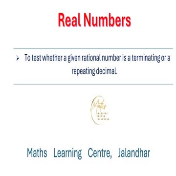 To Test Decimal Representation Of Rational Numberspdf 3753