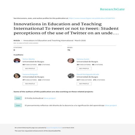 To tweet or not to tweet: Student perceptions of the use of Twitter on ...