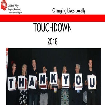 United Way KFL&A Touchdown 2018 | PPTX