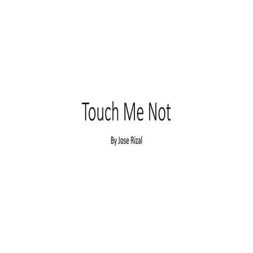 Touch me not | PPTX