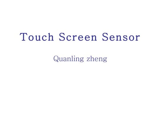 Touch Screen Technologies | PDF | Consumer Electronics | Technology & Computing