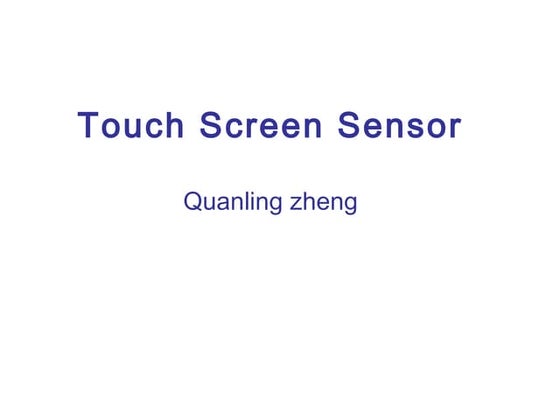 Touch Screen Technology PRESENTATION | PPTX | Smartphones | Consumer ...
