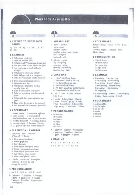 Project 4th Edition Workbook 4 Answer Key | PDF | Sports