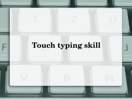 Improving Your Typing Skills Pdf