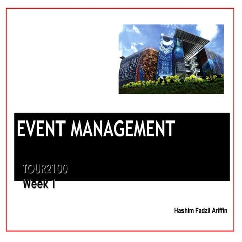 Introduction to event management | PPTX