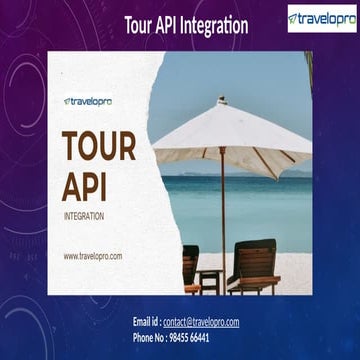 Tour API Integration | Activity API Integration | Experience API | PPTX