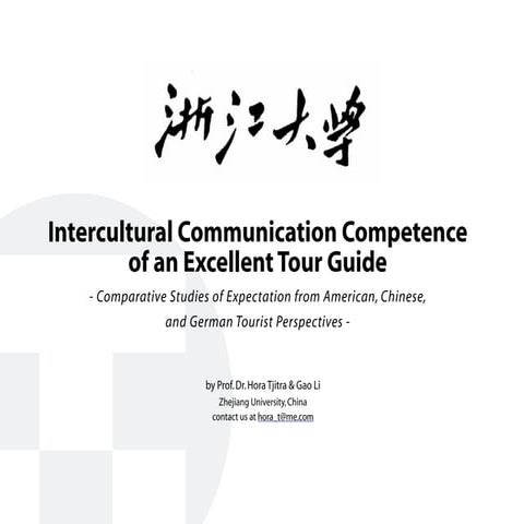 Tour Guide Intercultural Communication Competence | PDF