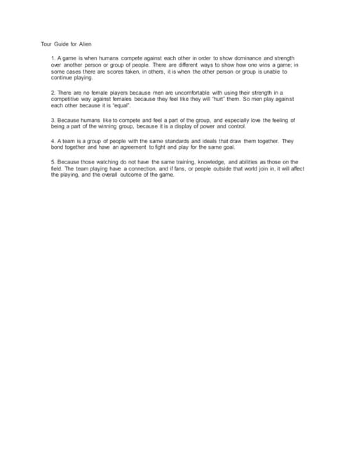 Alien tour assignment | DOCX