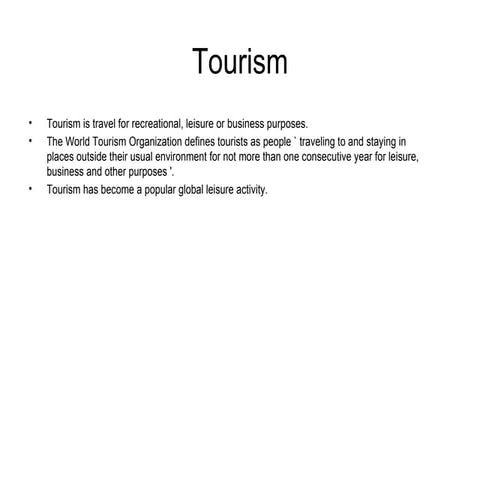 Tourism | PPT
