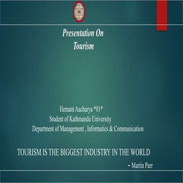 Tourism.ppt | Travel