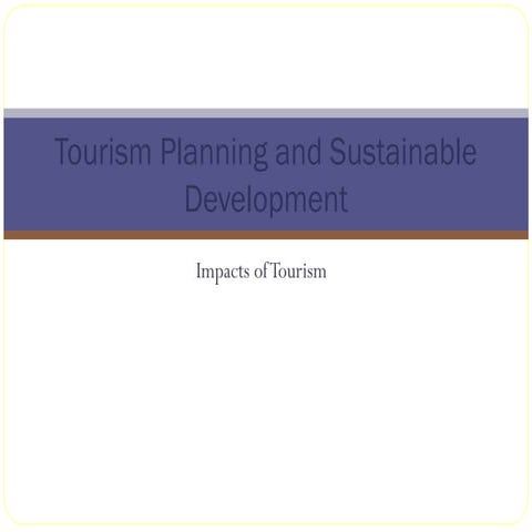 Tourism impacts | PPT