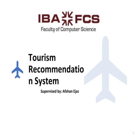 Tourism Recommendation System Pptx Technology And Computing
