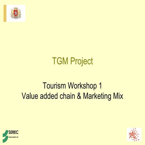 Tourism added value chain and marketing mix | PPT