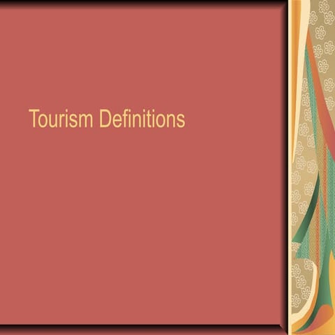 Tourism Definition Tourism UNIT 2 | PDF | Tourism | Resort