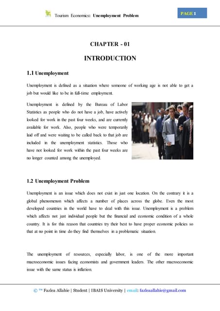 Ppt on unemployment | PPT