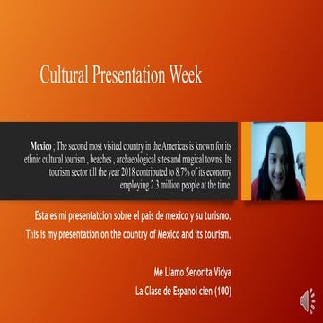 Tourism in Mexico - Introduction to Spanish | PPT
