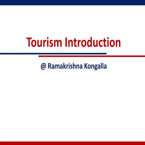 Tourism introduction | PPTX