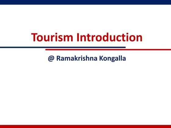Chapter 1 : Introduction to Travel and Tourism By Md Shaifullar Rabbi | PPT
