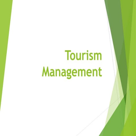 Tourism management | PPTX