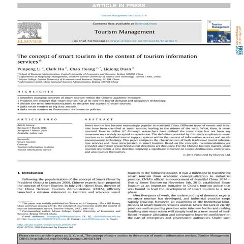 Tourism management english | PDF