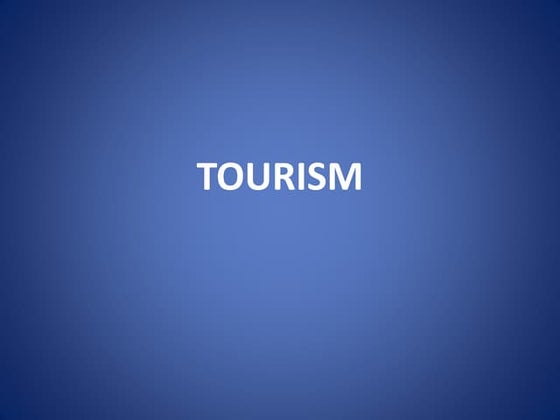 Writing tourism development plan | PPT