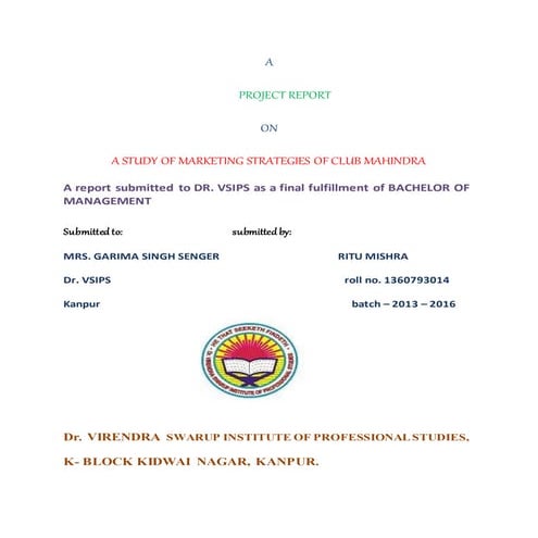 Tourism project | DOCX