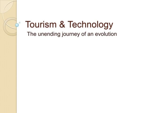 Tourism and the Digital Transformation | PPTX