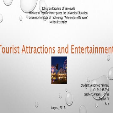 Tourist attractions and entertainment | PPTX