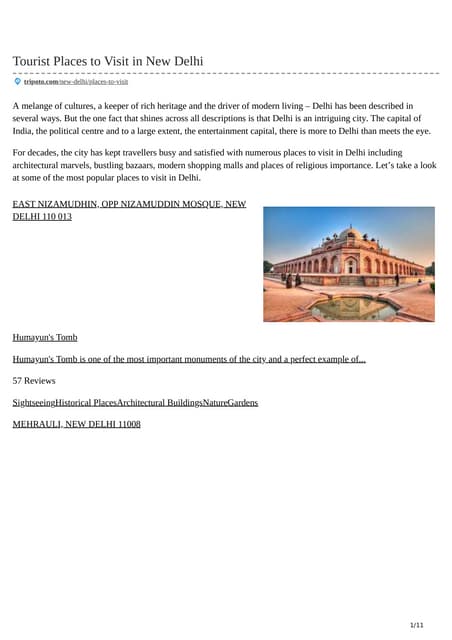 Delhi Tour | PDF