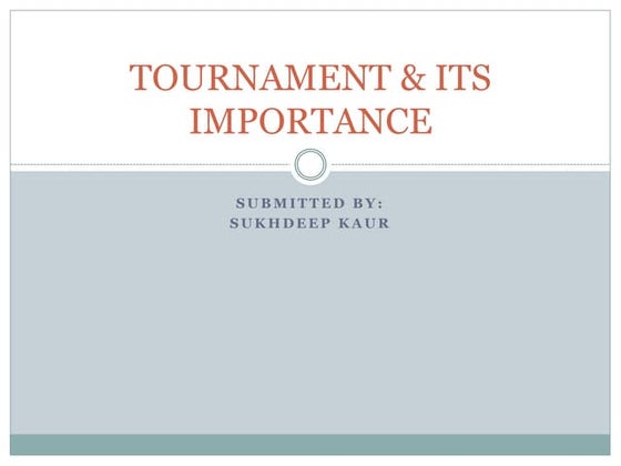 Types of tournament | PPT