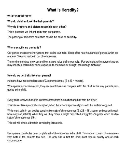 Acquired and Inherited Traits | PPT | Genetics | Science