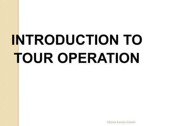 Classification of Tour Packages | PPT