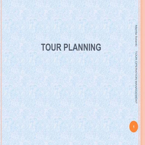 Tour planning | PPTX