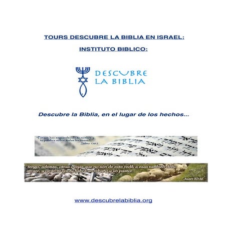 Tours DESCUBRE LA BIBLIA | PDF