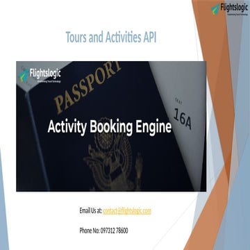 Tours and Activities API | Travel Portal API | PPTX