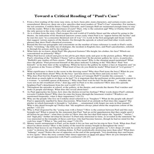 Toward a critical reading of paul's case | PDF
