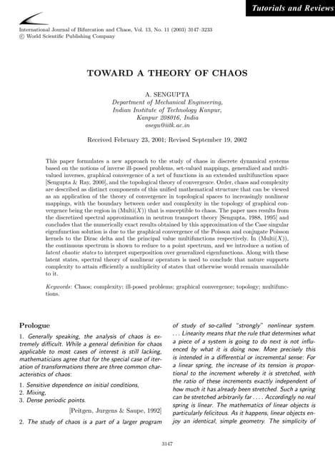 Chaos Theory | PDF | Physics | Science