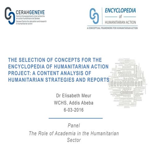 Towards a conceptual framework of humanitarian action | PPTX
