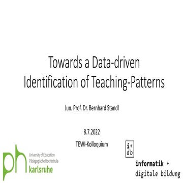Towards A Data Driven Identification Of Teaching Patternspdf 