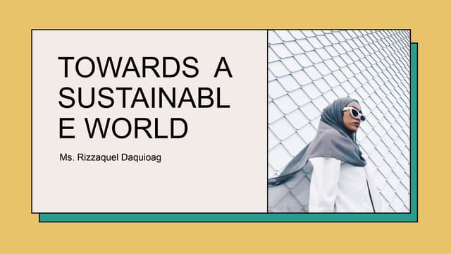 Introduction to sustainability | PPTX