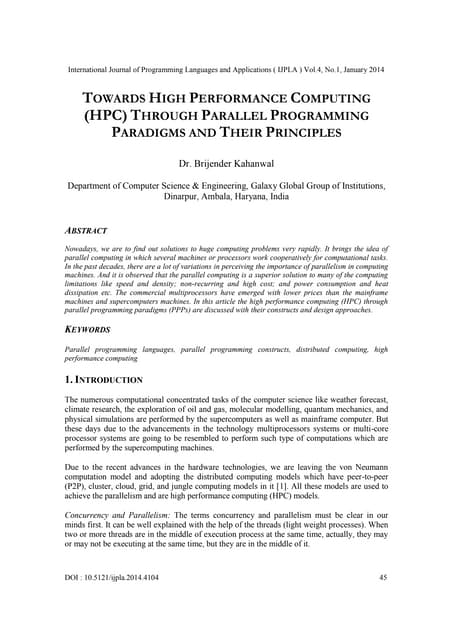 Hardware And Software Parallelism Ppt Computing Technology
