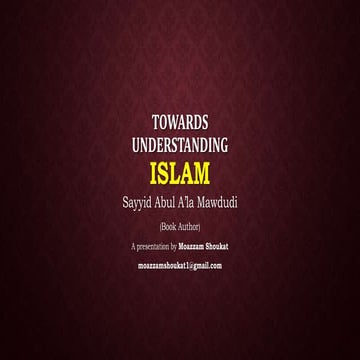 Towards understanding islam | PPTX