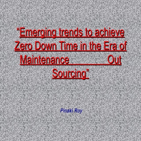 Towards Zero Downtime Ppt