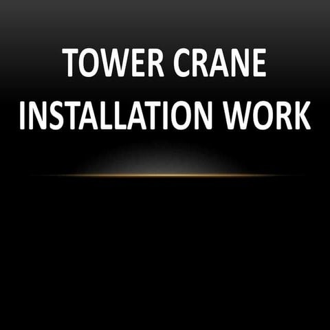 Tower crane | PDF