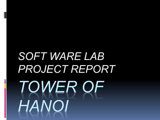 Tower Of Hanoi | PPTX | Data Storage and Warehousing | Computing