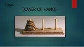 Tower Of Hanoi | PPTX | Data Storage and Warehousing | Computing