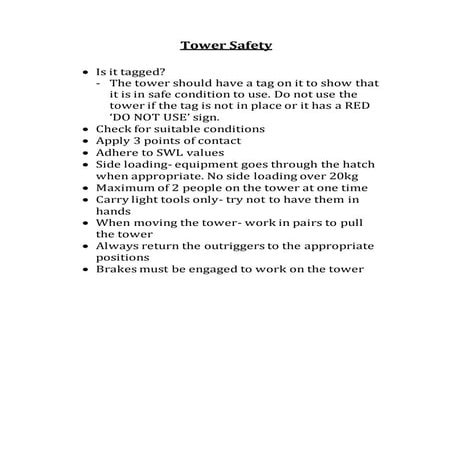 Tower safety | DOCX