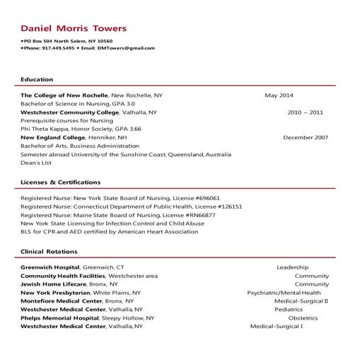 Towers resume 2015 Linkedin | DOCX
